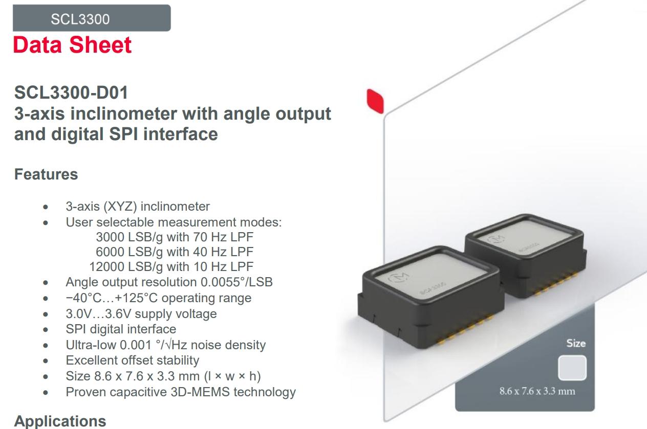 探讨Murata·SCL3300倾角传感器 - 知乎