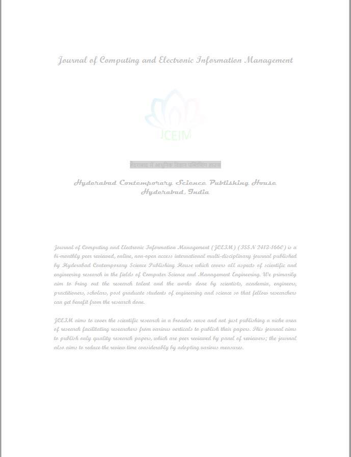 Journal of Computing and Electronic Information Management (JCEIM) ISSN ...