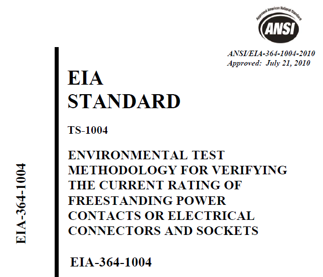 连接器额定电流的验证方法 EIA 364-1004 解读 - 知乎