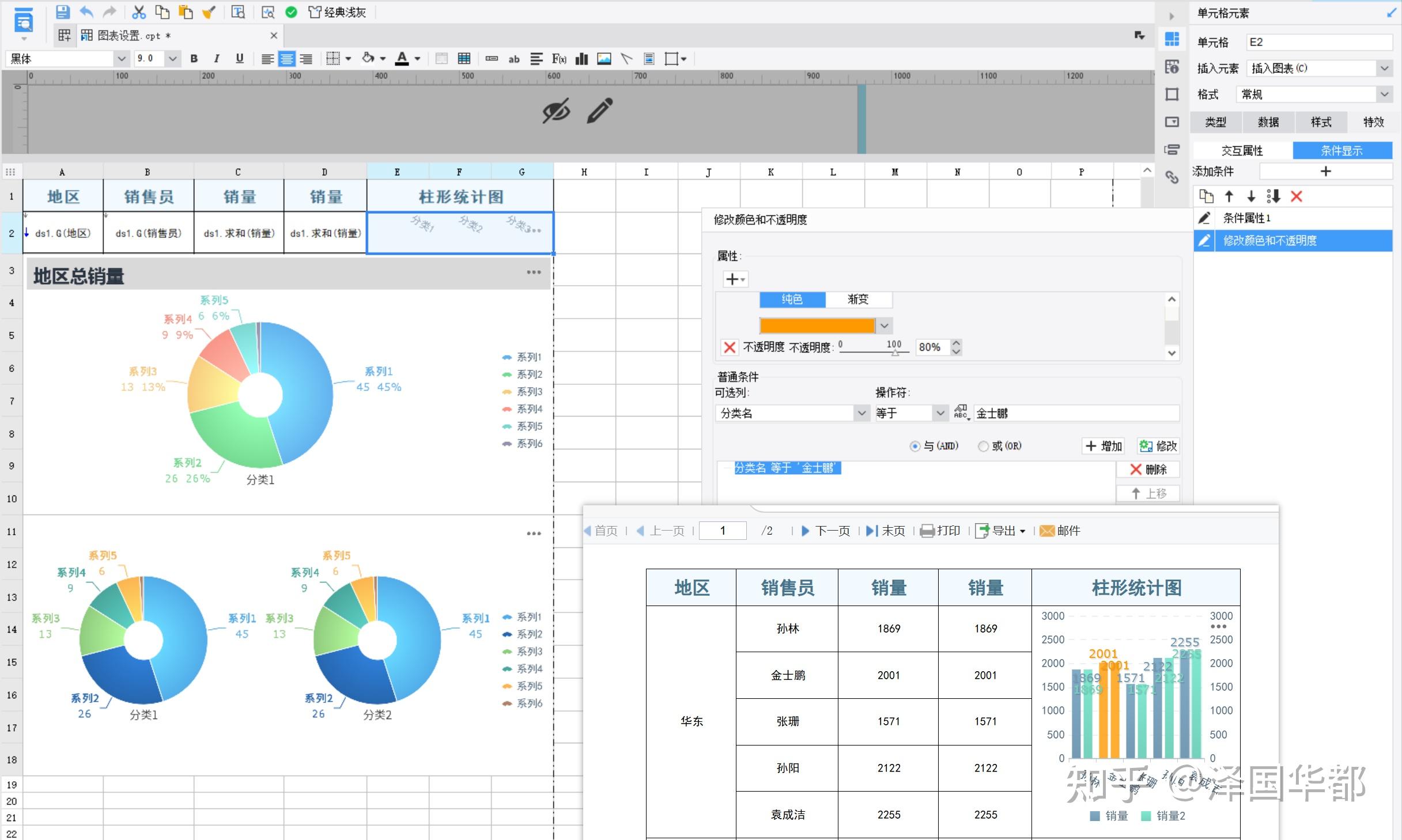 FineReport(5）图表使用基础 - 知乎