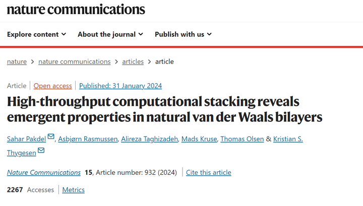 文献精析 nature communications：范德华双层同质结堆叠的高通量设计、筛选及计算（从C2DB到BiDB） - 知乎