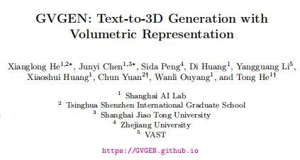 清华大学突破性研究：GVGEN技术，7秒内从文字到3D高保真生成 - 知乎