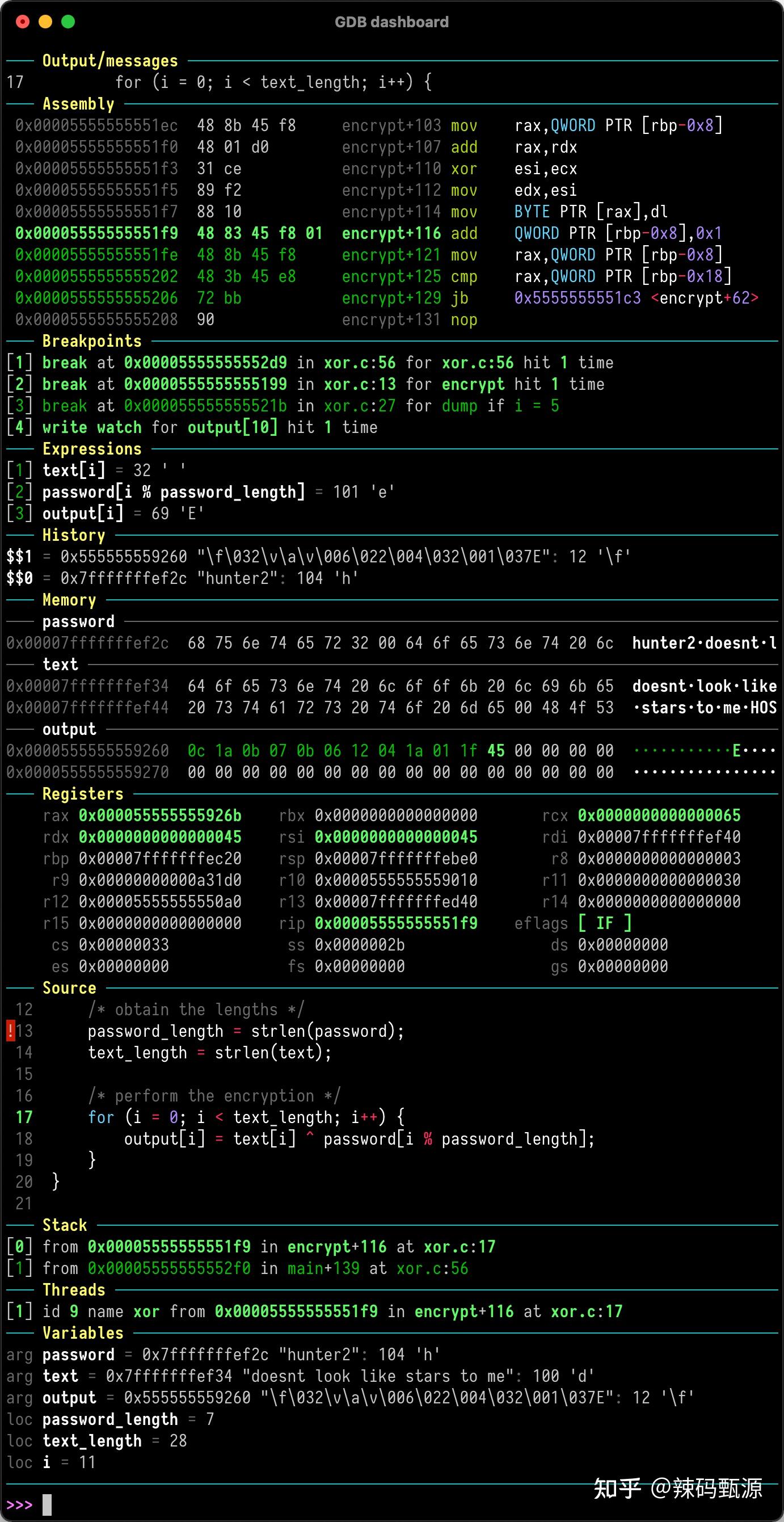 gdb-dashboard：用Python重塑GDB调试体验 - 知乎