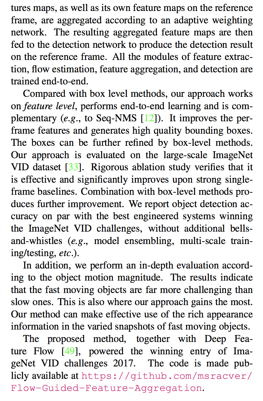 Flow-Guided Feature Aggregation for Video Object Detection 论文笔记 - 知乎