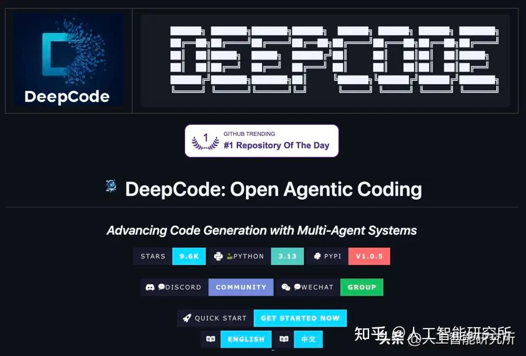 DeepCode: 开源智能体编程，把论文直接转换成可以执行的代码 - 知乎