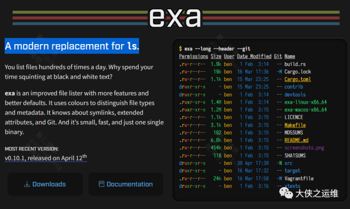 酷炫又强大的ls命令替代神器--exa - 知乎