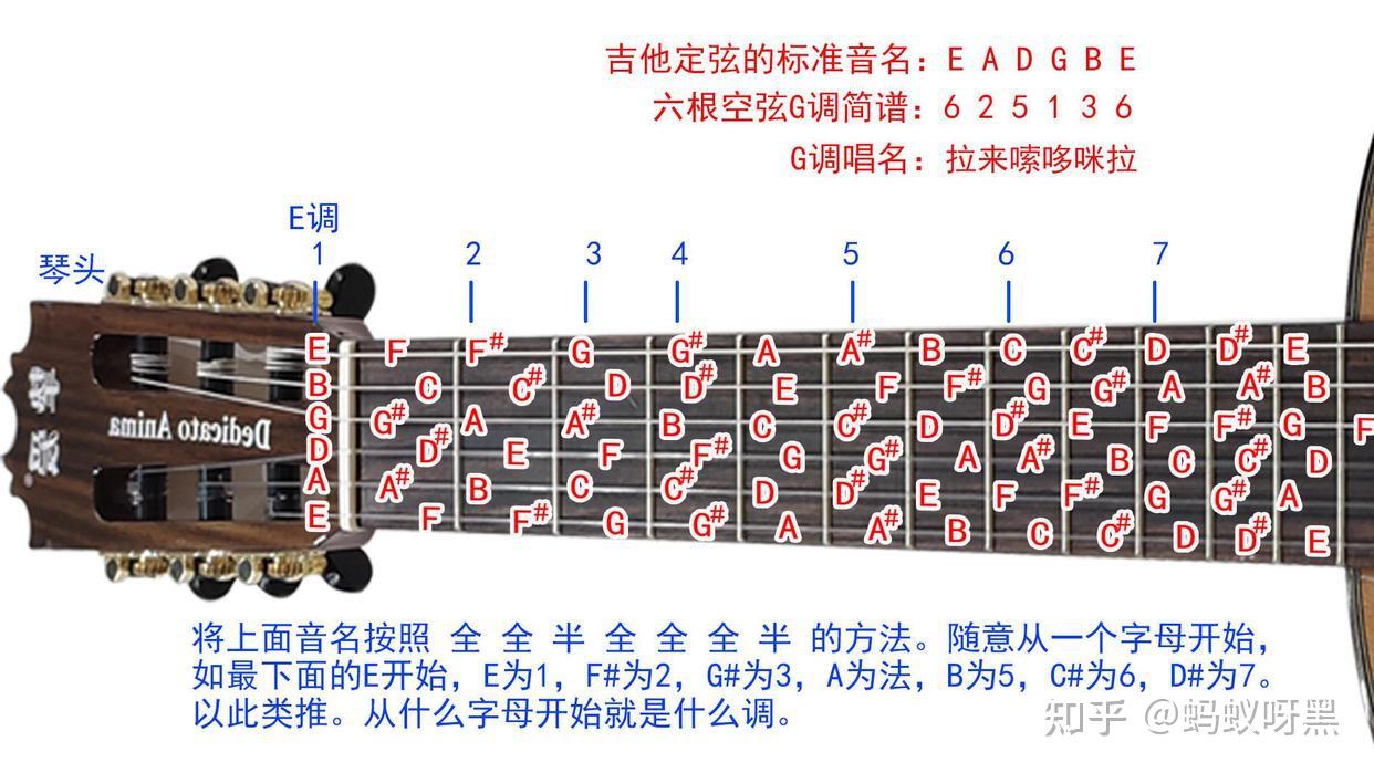吉他把位是怎么划分的？ - 知乎