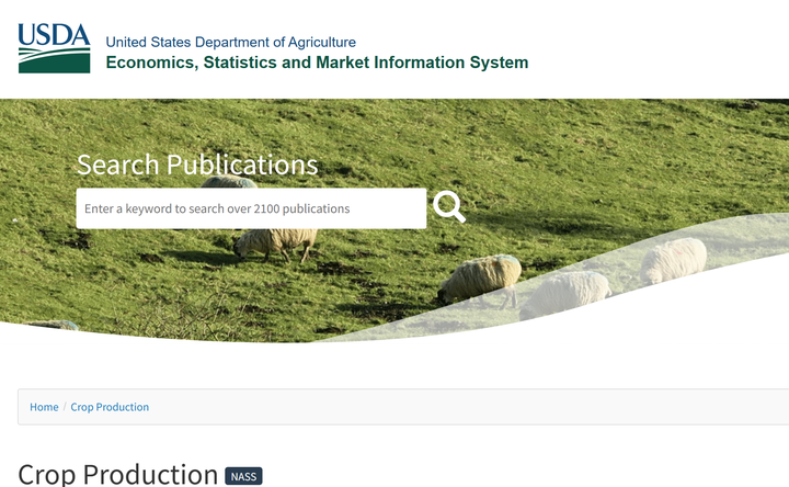 USDA报告日历、报告和数据查询附链接及截图 - 知乎