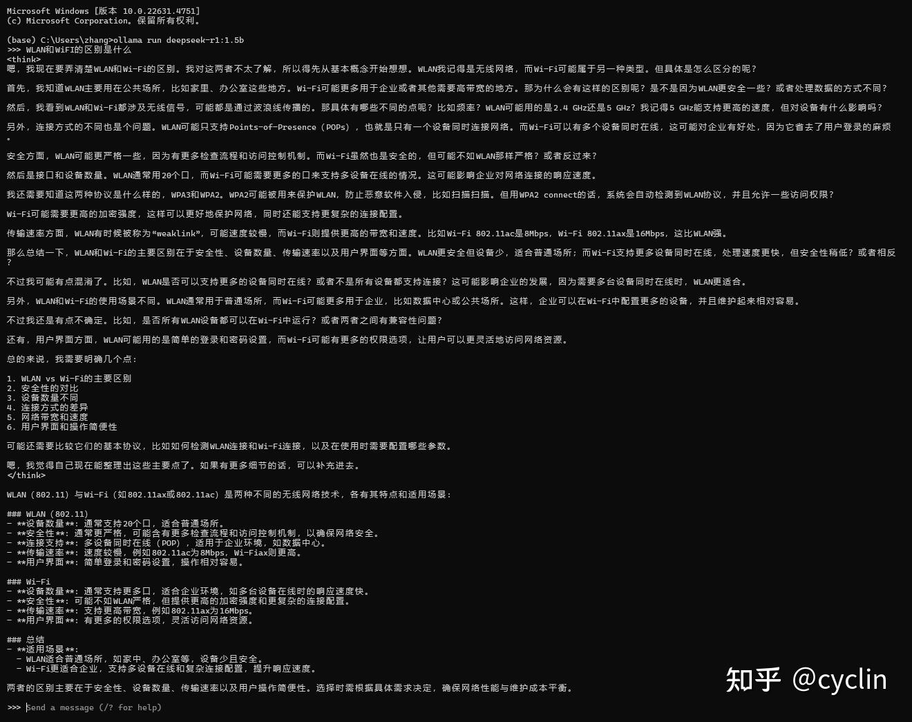 通过ollama本地部署DeepSeek-R1（1.5b）模型 - 知乎