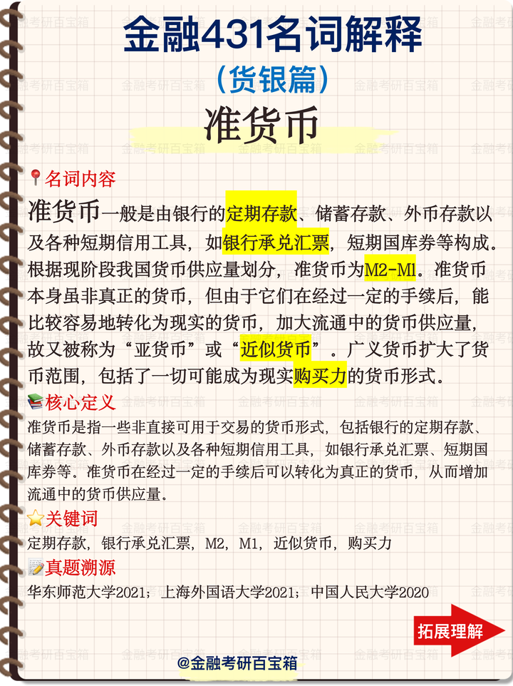 金融431名词解释 | 准货币 - 知乎