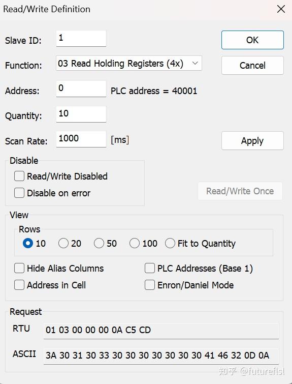 MODBUS POll下载和使用简介 - 知乎