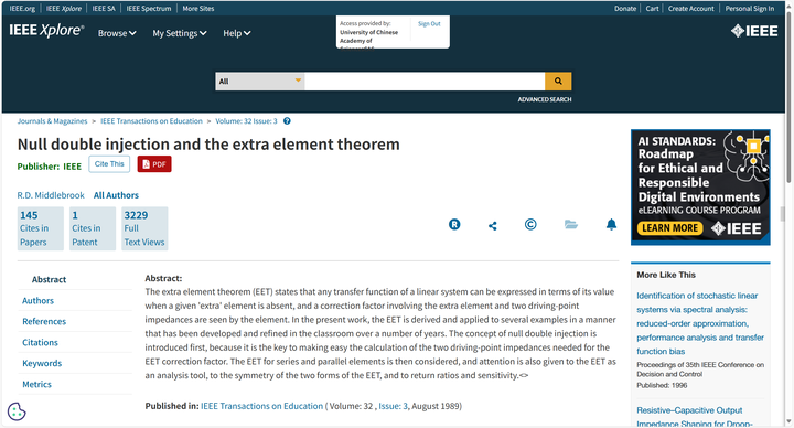 YiDingg 带你读论文：频响分析技巧之额外元件定理 (The Extra Element Theorem) - 知乎