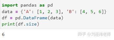 获取 DataFrame 对象中元素的总数 pandas.DataFrame.size() - 知乎