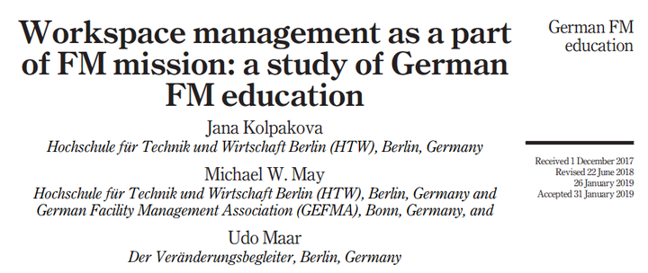 文献分享 | FM使命之工作空间管理：德国FM教育 - 知乎