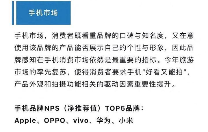 什么是NPS?2023年智能手机品牌NPS Top5公布，OPPO、华为等在列 - 知乎