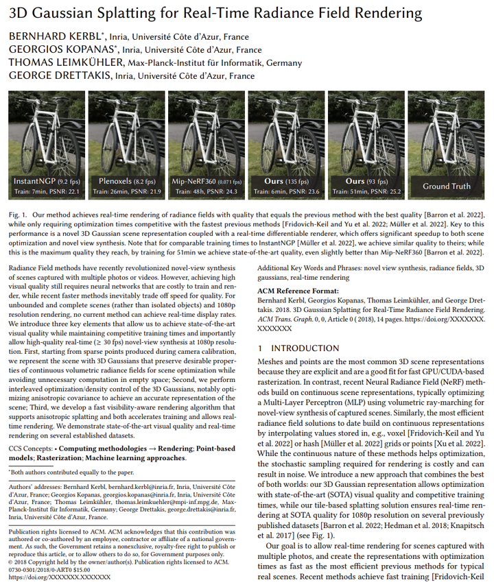 3D Gaussian Splatting笔记 - 知乎