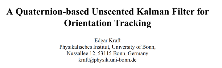 【论文阅读】A Quaternion-based Unscented Kalman Filter for Orientation ...