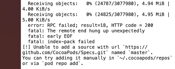 iOS-cocoapods很慢或出错？Unable to add a source with url - 知乎