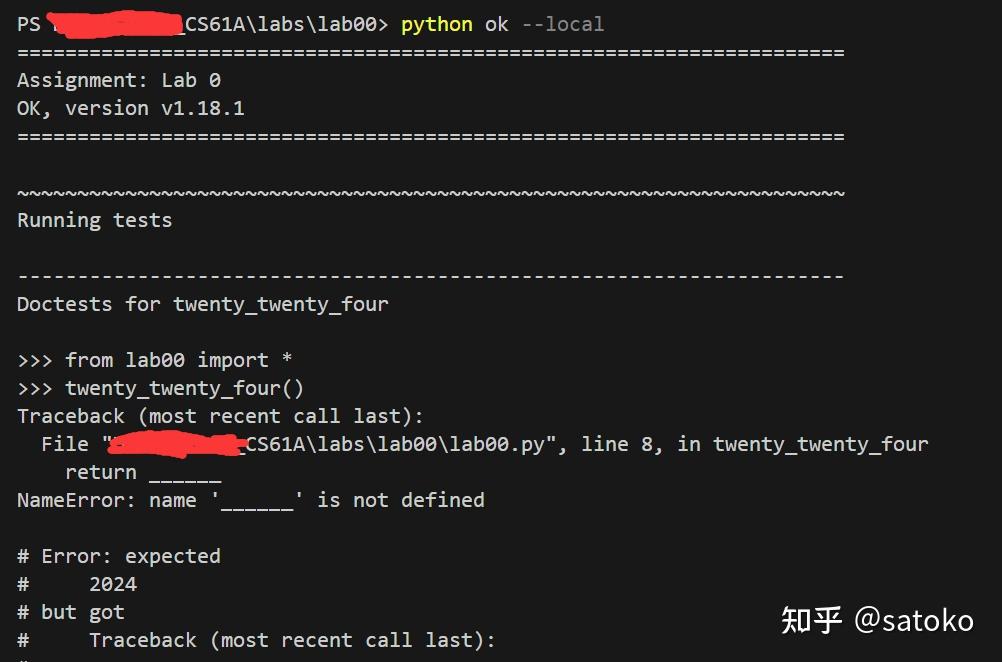 CS61A 2024 SP -- Lab0 - 知乎