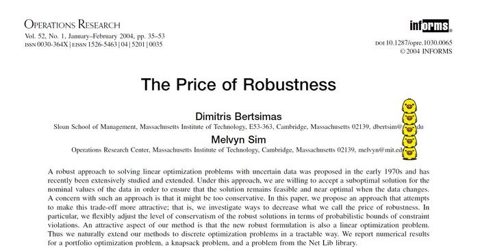 The Price of Robustness - 知乎