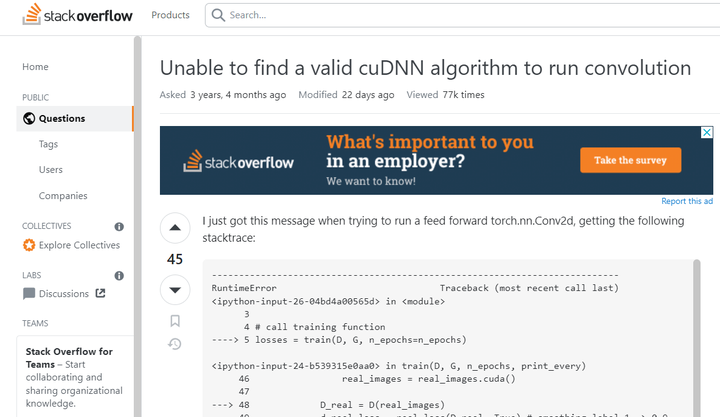 跑通YOLOV7算法（2）：Unable to find a valid cuDNN algorithm to run convolution - 知乎