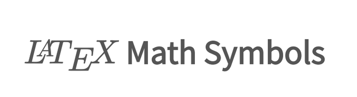 LaTeX Math Symbols - 知乎