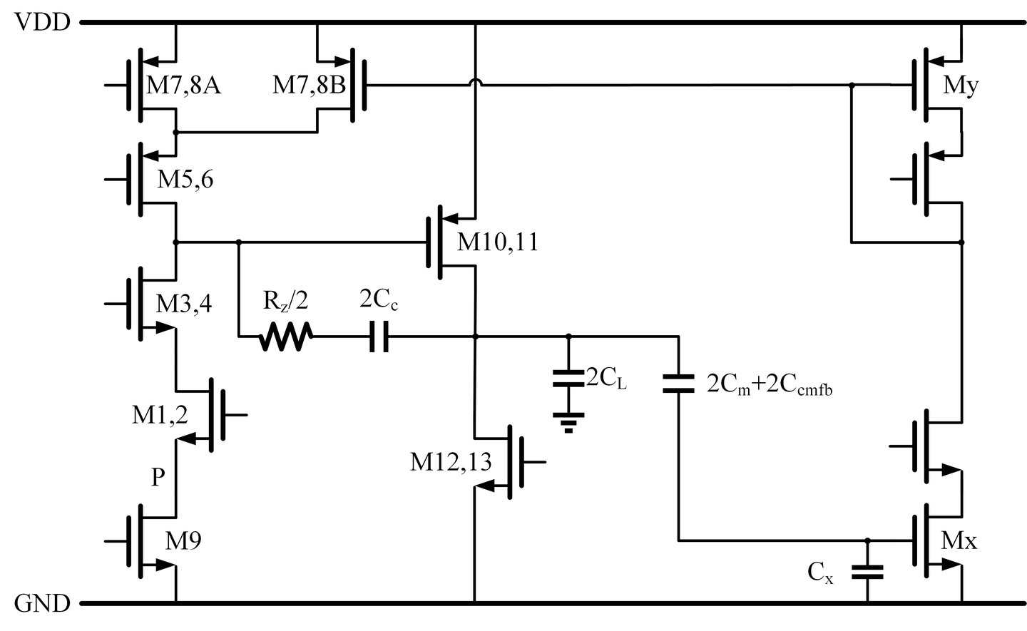 全差分两级运放设计：Cascode+CS+SC-CMFB - 知乎