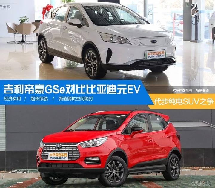 代步纯电SUV之争 帝豪GSe对比元EV - 知乎
