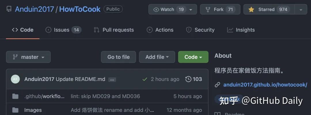 国内一位开发者在 GitHub 开源《程序员做菜指南》，火了！ - 知乎