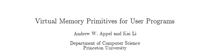 Virtual Memory Primitives for User Programs - 知乎