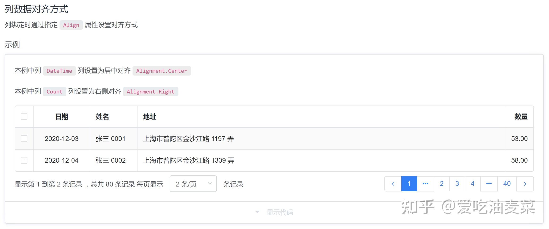 【转载】Bootstrap Blazor 组件介绍 Table （三）列数据格式功能介绍 - 知乎