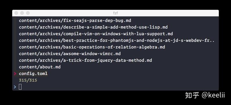 Fuzzy finder(fzf+vim) 使用全指南 - 知乎