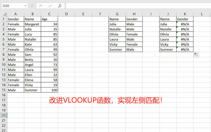 玩转Excel-让VLOOKUP函数实现左侧查找匹配！ - 知乎