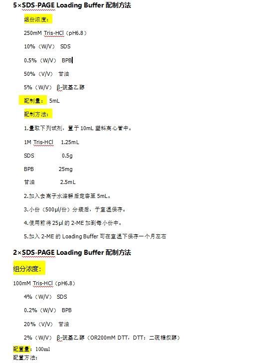 SDS-PAGE蛋白上样缓冲液(5x)配方（合集） - 知乎