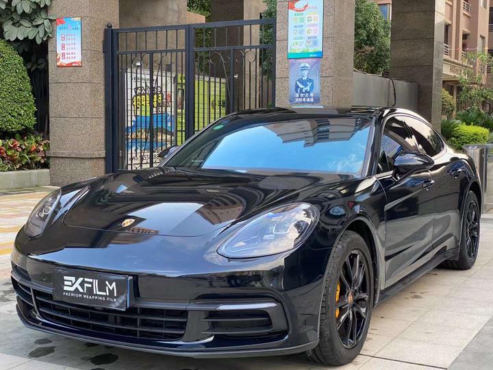 保时捷帕拉梅拉全车EKFILM-EK改色膜PET钢琴黑 - 知乎