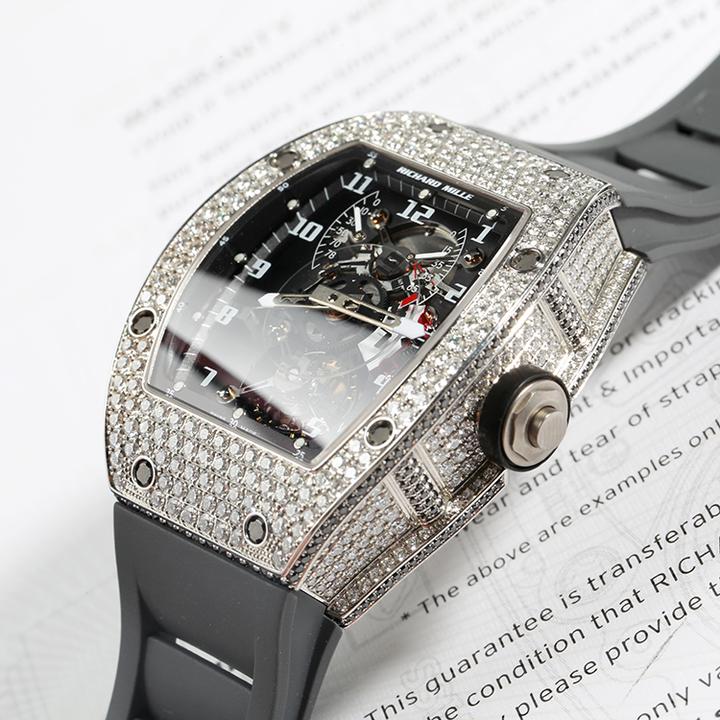 测评欣赏：理查德米勒男士系列RM 003-V2全灰款后加钻（铂金款）GMT陀飞轮腕表 - 知乎