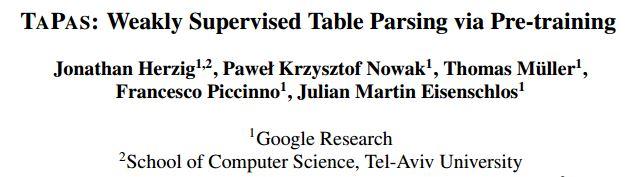 Paper Reading:TAPAS[ACL2020] - 知乎