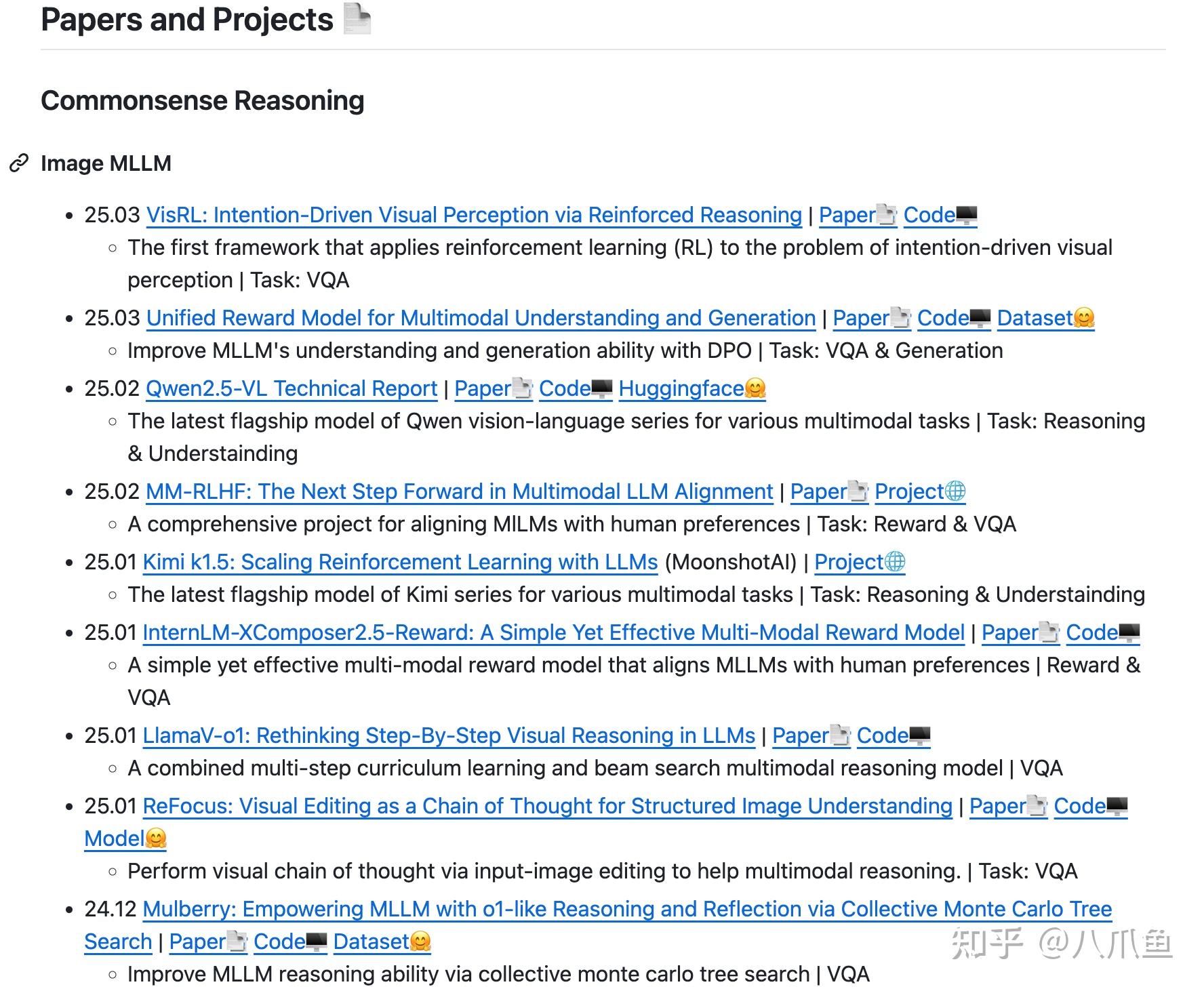 Awesome-MLLM-Reasoning-Collection - 知乎