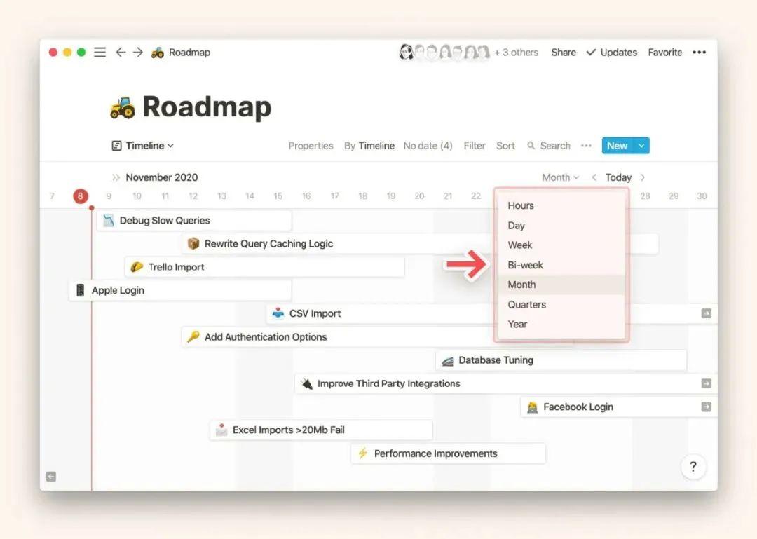 如何使用Notion、FlowUs、飞书等笔记软件多维表格的【时间线视图Timeline View】？ - 知乎