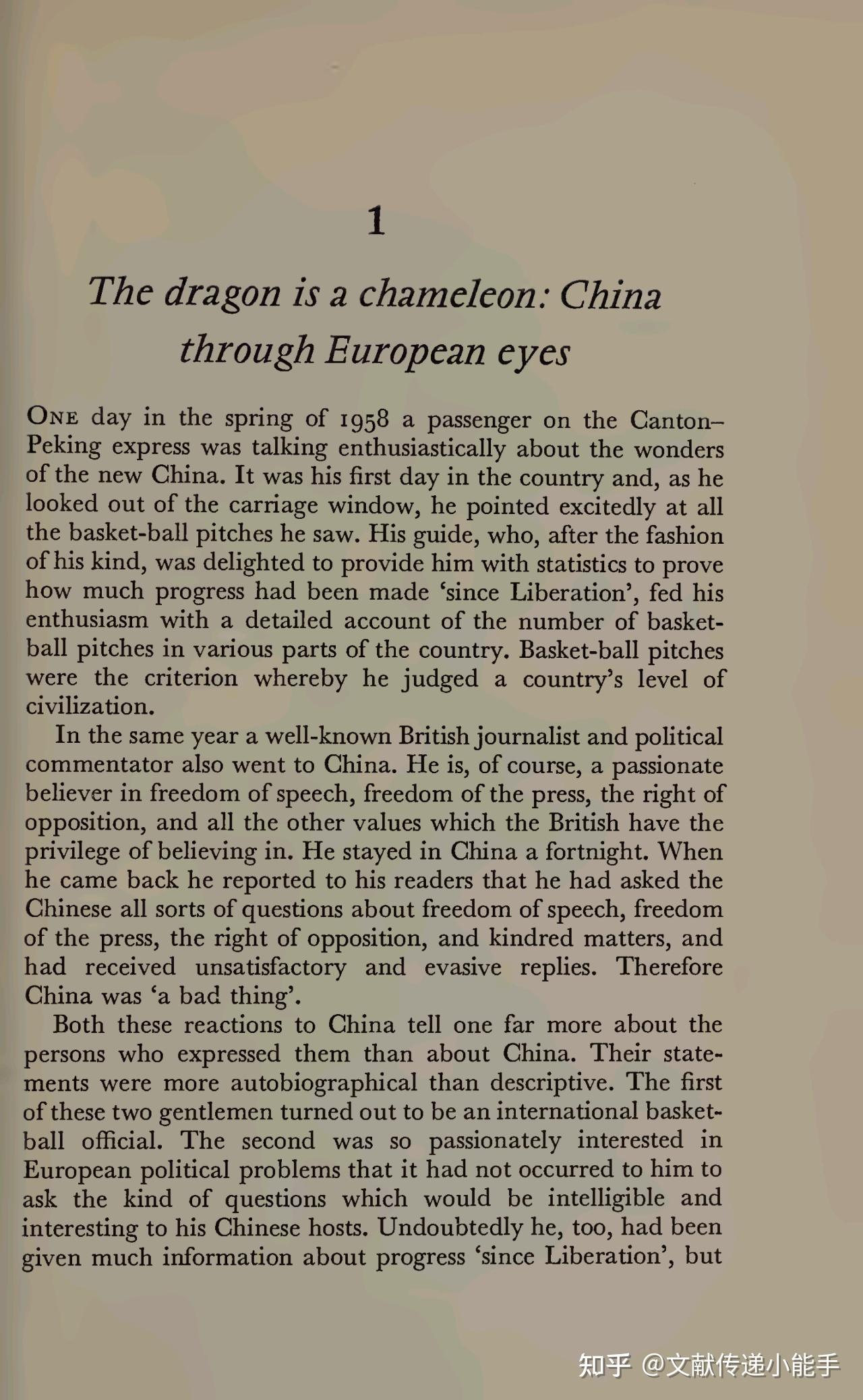 雷蒙·道森,中国变色龙:欧洲中国文明观之分析,英文版,The Chinese Chameleon by Raymond S. Dawson - 知乎