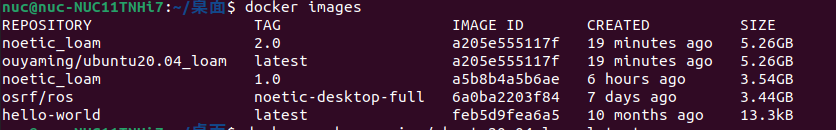 Ubuntu20.04+Docker+ROS Noetic+LOAM环境配置
