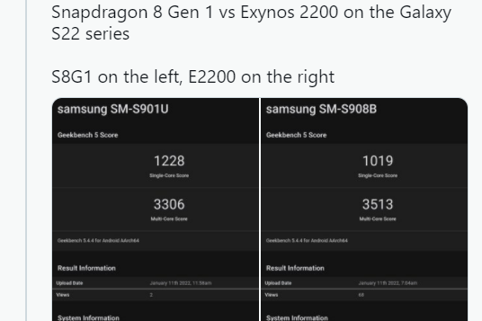 Exynos 2200 最新跑分出炉，终于胜过Snapdragon 8 Gen 1 - 知乎