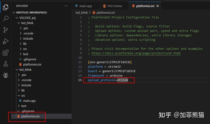 VScode+platformIO+Arduino对STM32F103C8T6编程笔记（一、建立一个工程，并实现LED闪烁） - 知乎