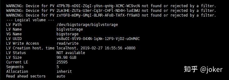 记一次LVM损坏修复过程（LVM损坏数据恢复） - 知乎