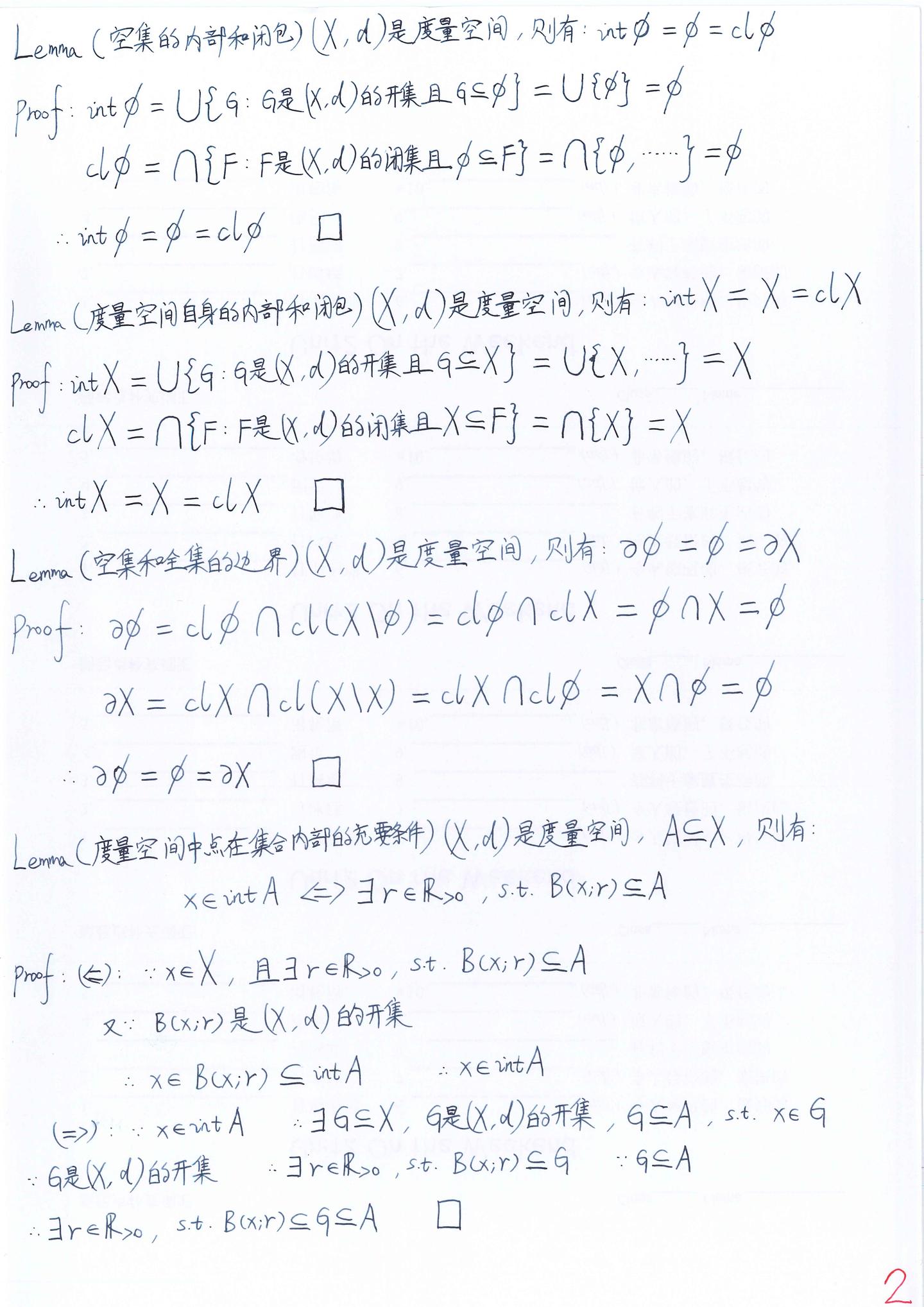 《A Course in Point Set Topology》第一章笔记（3）——集合的内部、闭包、边界的定义；点在集合内部的充要条件；点在 ...