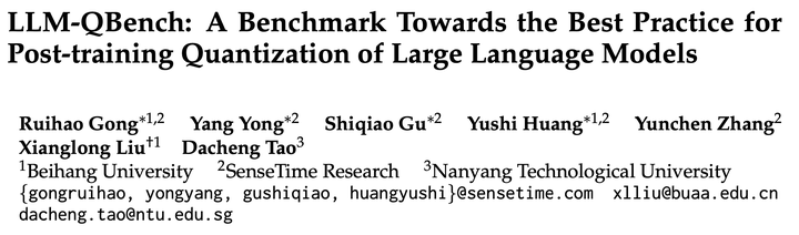 LLM-QBench量化摘要 - 知乎