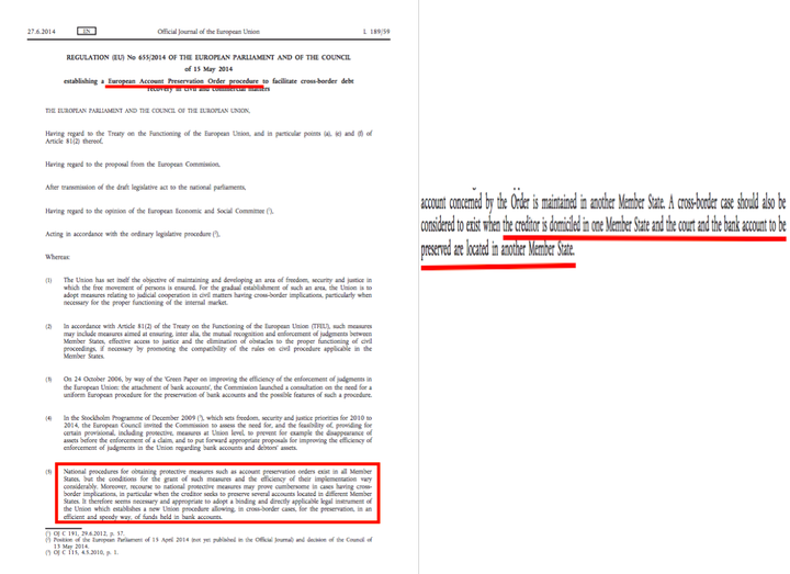 如何合法合规地在欧盟内催收货款-European Account Preservation Order（EAPO） - 知乎