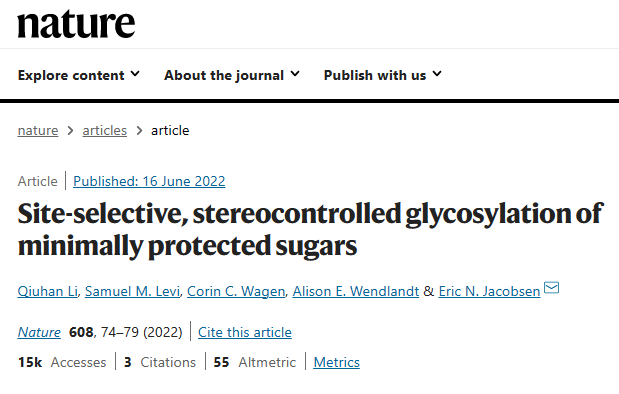 文献解读——糖化学Nature一篇Site-selective,stereocontrolled glycosylation of ...