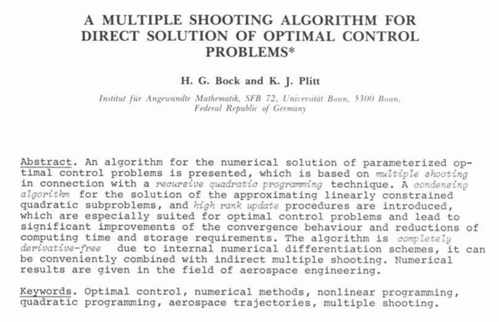 A Multiple Shooting Algorithm for Direct Solution of Optimal Control ...