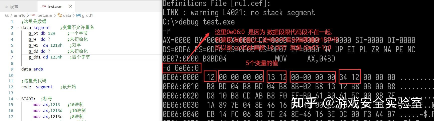 8086汇编(16位汇编)学习笔记05.asm基础语法和串操作 - 知乎
